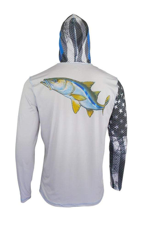 Blue Line Leo/Snook Hoodie for Men, UPF Clothing